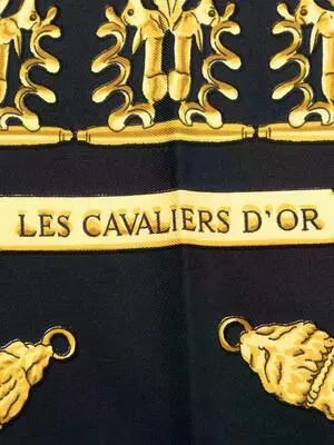 Hermès 2000-2026 Les Cavaliers D Or Silk Scarf 90 Scarves