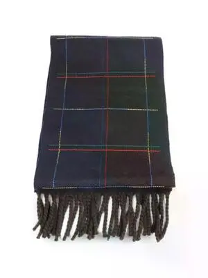 Hermès Embroidered Fringed Scarf
