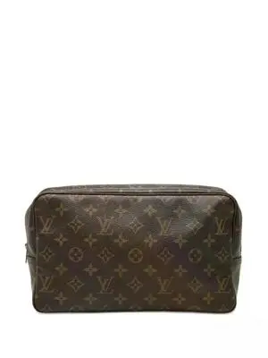 LOUIS VUITTON 1983 Monogram Trousse Toilette 28 Clutch Bag - Brown