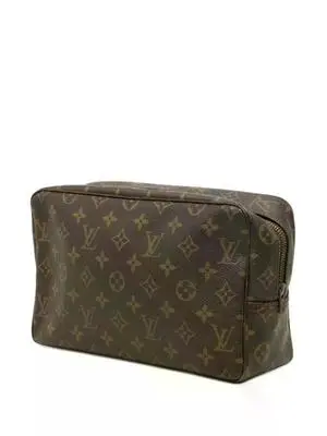 LOUIS VUITTON 1983 Monogram Trousse Toilette 28 Clutch Bag - Brown