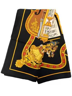 Hermès 20th Century In Salzburg Silk Scarf 90 Scarves - Black