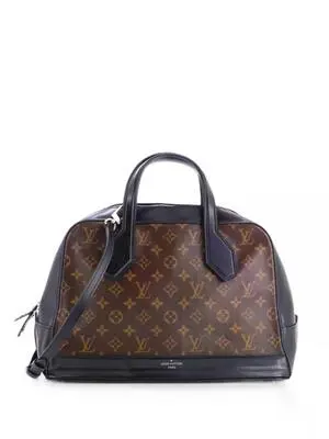 LOUIS VUITTON Dora Handbag Monogram Canvas And Calfskin Mm Satchel - Black