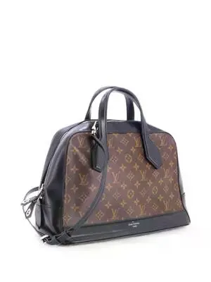 LOUIS VUITTON Monogram Canvas And Calfskin Mm Satchel Handbag - Black