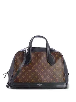 LOUIS VUITTON Monogram Canvas And Calfskin Mm Satchel Handbag - Black