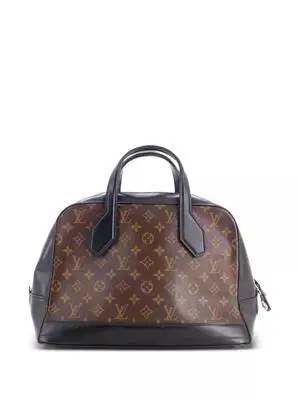 LOUIS VUITTON Monogram Canvas And Calfskin Mm Satchel Handbag - Black