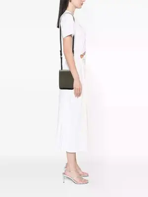 Loewe Bicolor Leather Anagram Gusset Flat Crossbody Bag - Green
