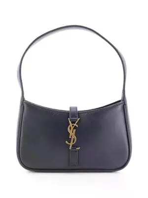 Saint Laurent Le 5 A 7 Hobo Leather Mini Shoulder Bag - Black