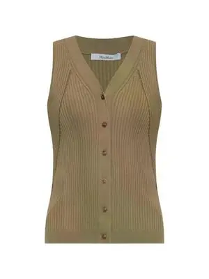Max Mara Fiorire Ribbed-knit Vest