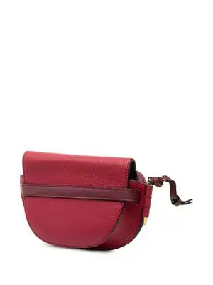 Loewe 2018 Mini Bicolor Grained Calfskin Gate Crossbody Bag