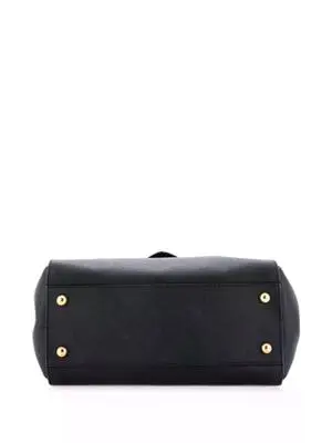 Burberry Buckle Leather Medium Tote Bag - Black