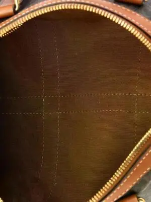 Celine Triomphe Coated Canvas Boston Bag