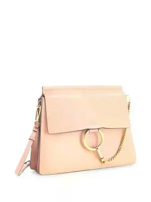 Chloé Faye Leather Medium Shoulder Bag - Neutrals