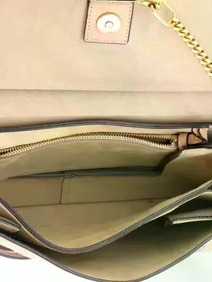 Chloé Faye Leather Medium Shoulder Bag - Neutrals