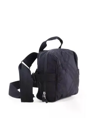 Burberry Square Check Jacquard Crossbody Bag - Black