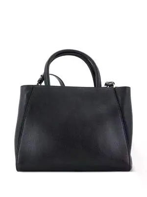 Fendi 2jours Petite Satchel Leather Bag - Black