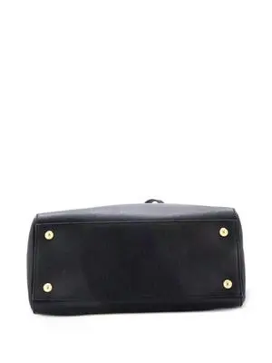 Fendi 2jours Petite Satchel Leather Bag - Black