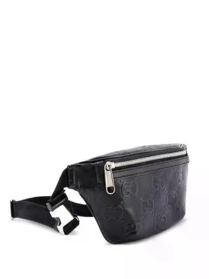 Gucci Gg Embossed Perforated Leather Belt Bag