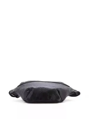 Gucci Gg Embossed Perforated Leather Small Belt Bag - Black