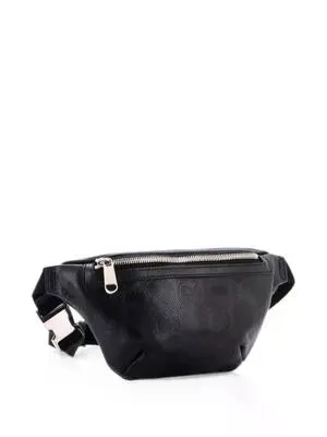 Gucci Gg Embossed Perforated Leather Belt Bag - Black
