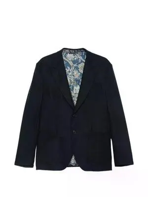 Etro Peak-lapels Single-breasted Blazer - Blue