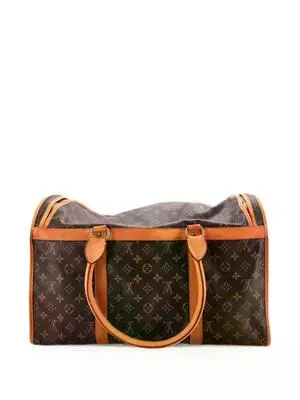 LOUIS VUITTON Dog Carrier Bag Monogram Canvas 50 Satchel - Brown