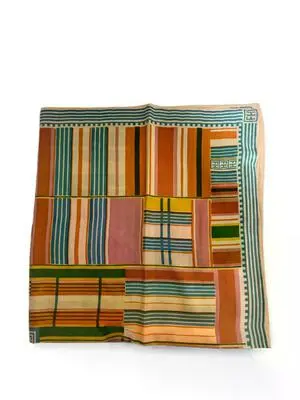 FRIENDLY HUNTING Geometric-print Scarf - Orange
