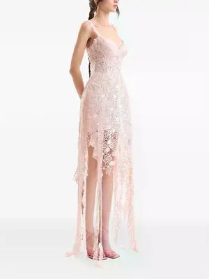 GEMY MAALOUF Floral Guipure-lace Dress