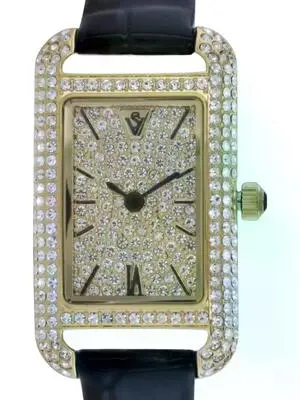 CHRISTIAN VAN SANT CHRISTIAN VAN SANT Rectangular Face Watch With Pavé Embellishment