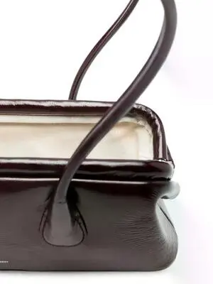 OSOI Mini Boat Leather Shoulder Bag - Red