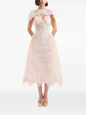 GEMY MAALOUF Embroidered Scalloped Bolero
