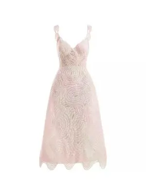 GEMY MAALOUF Embroidered Cage-effect Dress