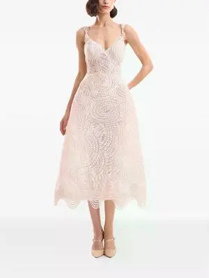 GEMY MAALOUF Embroidered Cage-effect Dress