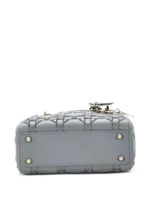 Dior Lady Chain Bag Cannage Beaded Leather Mini Shoulder Bag