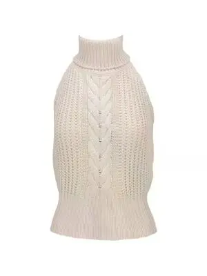 Isaia Cable-knit Turtleneck Top