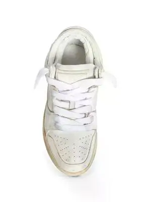 1989 STUDIO Distressed-effect Perforated Sneakers - White