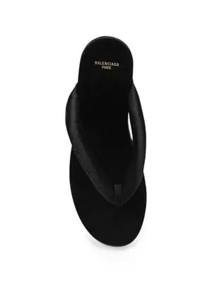Balenciaga Padded Wedge Sandals - Black