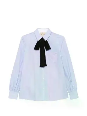 Valentino Garavani Bow-detail Pinstriped Shirt