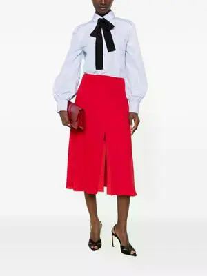 Valentino Garavani Bow-detail Pinstriped Shirt