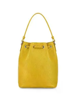 LA ROSE Drawstring Bucket Bag - Yellow