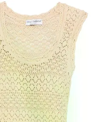 Dolce & Gabbana Sleeveless Crochet Knit Top