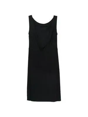 Moschino 2000s Draped-back Midi Dress - Black