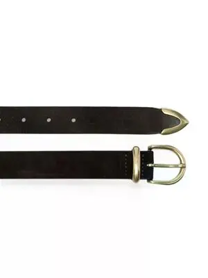 DA.D Suede Belt With Buckle Fastening - Brown