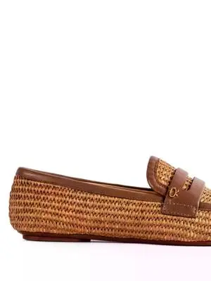 GIANVITO ROSSI Marbella Woven Loafers