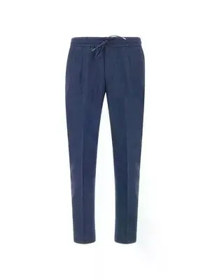 BRIGLIA 1949 Wimbledons Drawstring-waist Trousers - Blue