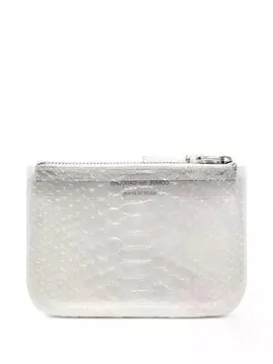 Comme Des Garçons Snakeskin-effect Zipped Wallet