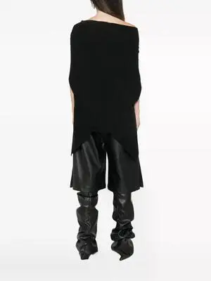 Rick Owens Off-shoulder Asymmetric-hem Sweater