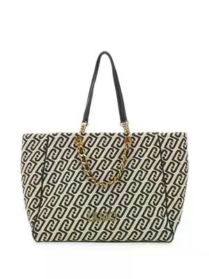 Liu Jo Large Jacquard Chain-detail Tote Bag - White