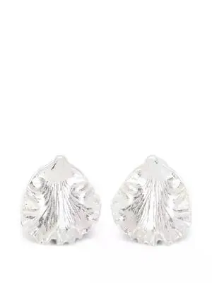 Cult Gaia Iris Leaf Earrings - Silver