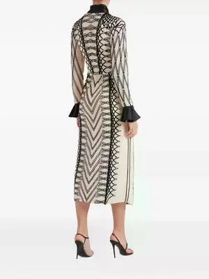 TEMPERLEY LONDON Cressida Pussy-bow Midi Dress