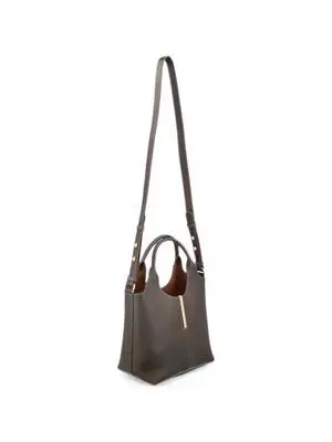 TOD'S Mini Leather Tote Bag - Brown